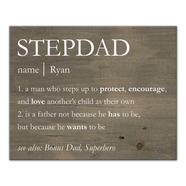 Personalized Stepdad Definition Canvas Wall Plaque | Kirklands Home