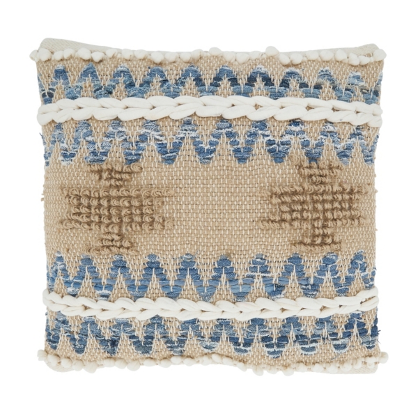 Natural Multi Texture Chindi Jute Pillow | Kirklands Home