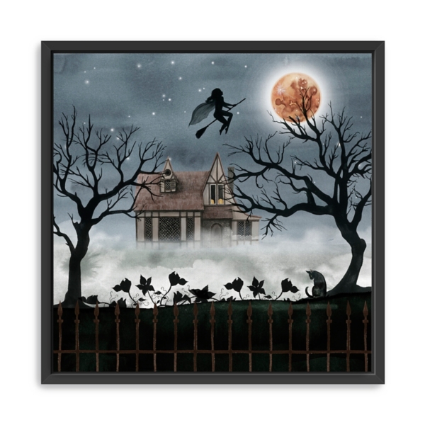 Haunted House Flying Canvas Wall Art | Kirklands Home