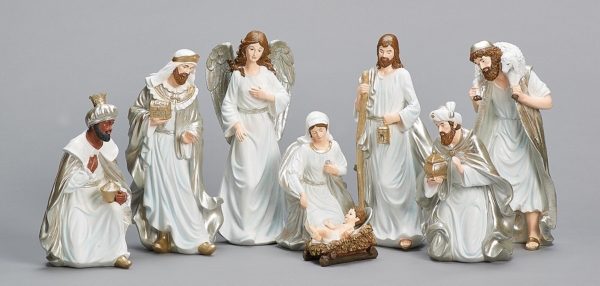 Blue Nativity Scene, Set Of Plow Hearth, 59% OFF