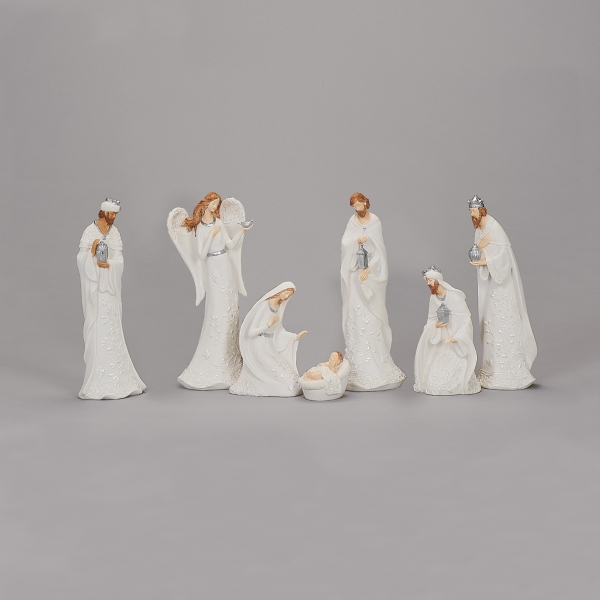 White Nativity Set