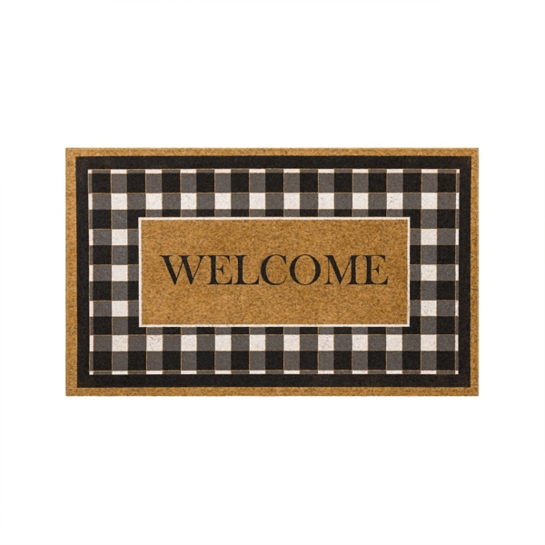 Black and White Buffalo Check Welcome Doormat | Kirklands Home
