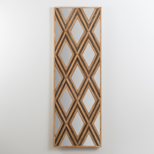 Fir Wood Diamond Mirrored Wall Plaque Kirklands Home