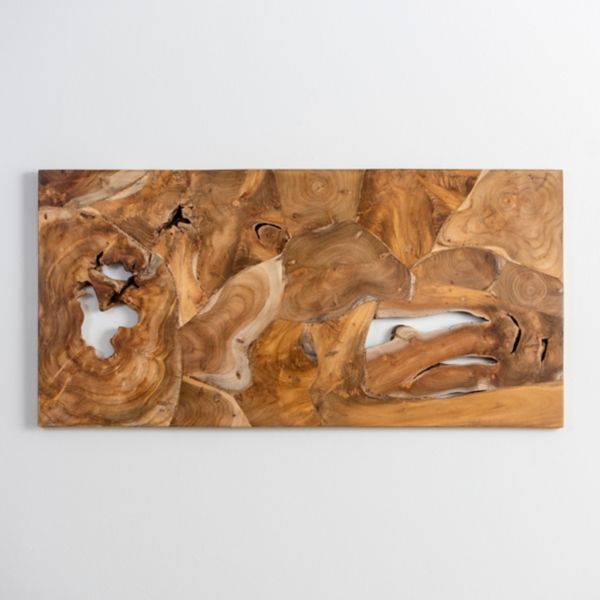 Raw Teak Root Panel Wall Plaque | Kirklands Home
