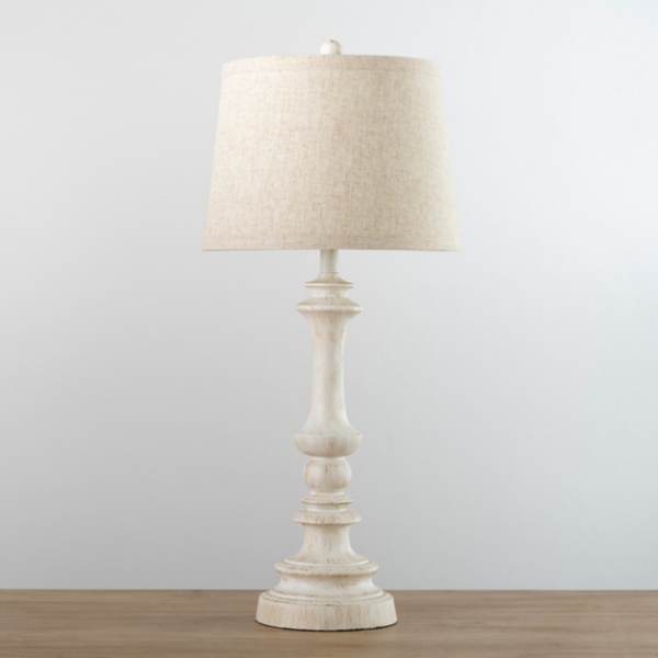 Ivory Savannah Spindle Table Lamp | Kirklands Home