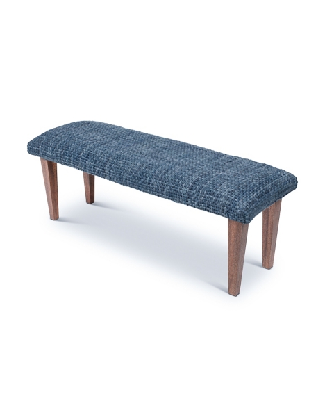 Indigo Hand Knitted Wool Bench, 47 in. | Kirklands Home