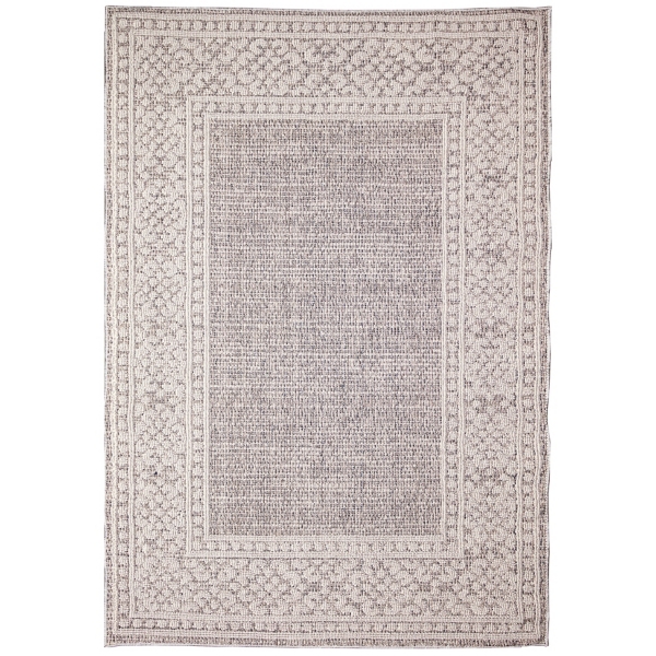 Gray Leopard Border Outdoor Area Rug, 5x7 | Kirklands Home