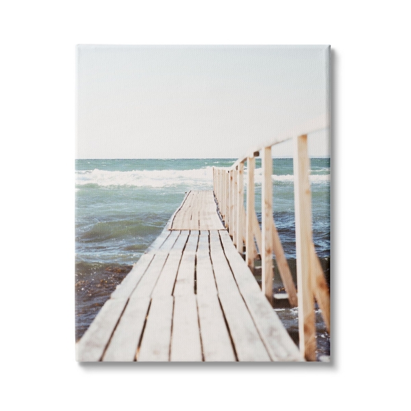Waterfront Beach Dock Canvas Art Print | Kirklands Home
