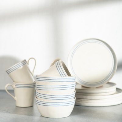 Blue Striped Dinnerware Collection at Kirklands Home