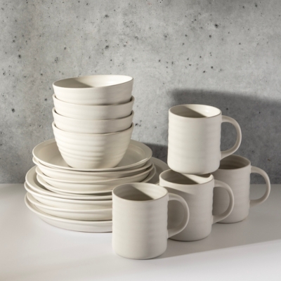 White Ribbed Dinnerware Collection at Kirklands Home