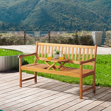 Acacia wood garden bench store