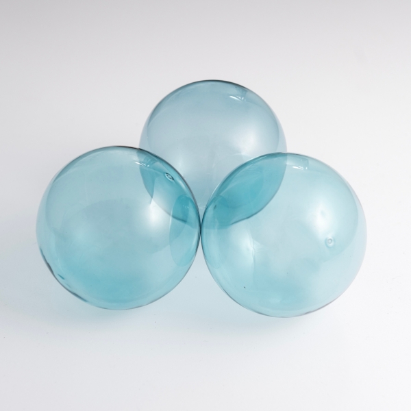 Light Blue Glass Orbs, Set of 3 | Kirklands Home