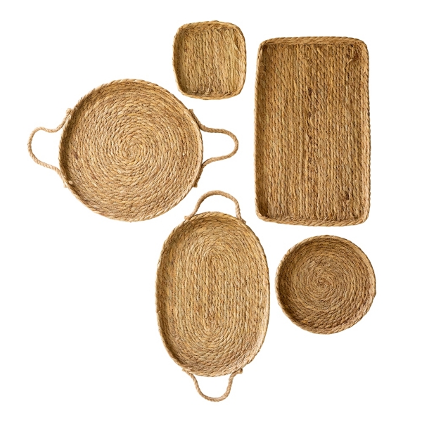 Woven Seagrass Trays 5 Pc Wall Plaque Set Kirklands Home