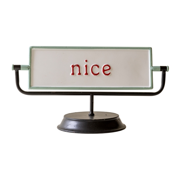 Kirklands Naughty and Nice Tabletop Sign | Hamilton Place