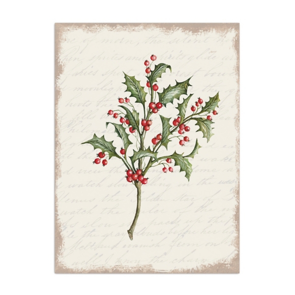 Christmas Holly Canvas Art Print | Kirklands Home