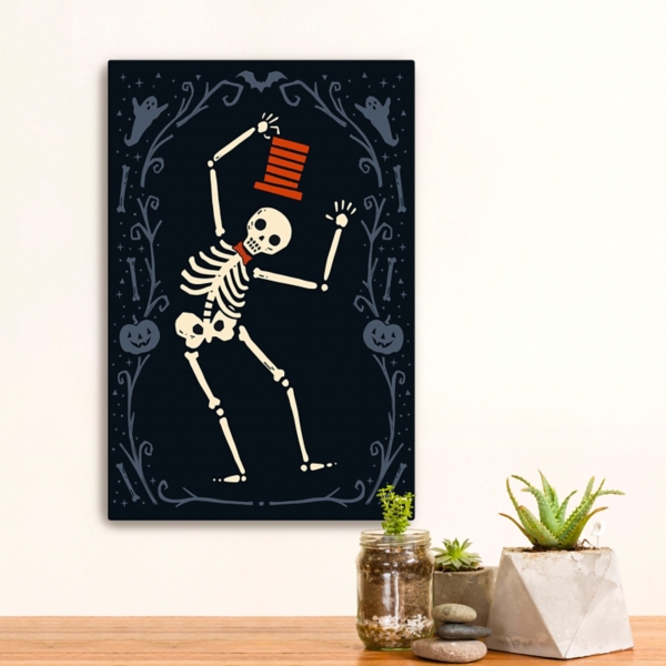 Red Dancing Skeleton Man Halloween Wall Plaque | Kirklands Home