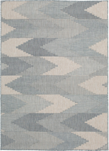 Blue Malibu Arrows Outdoor Area Rug, 7x9 | Kirklands Home