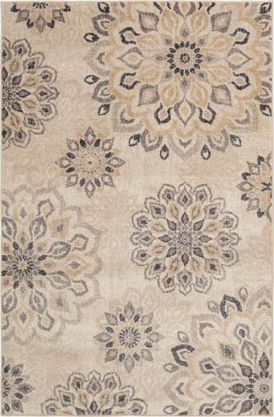 Tan Floral Mini Medallions Area Rug, 5x7 | Kirklands Home