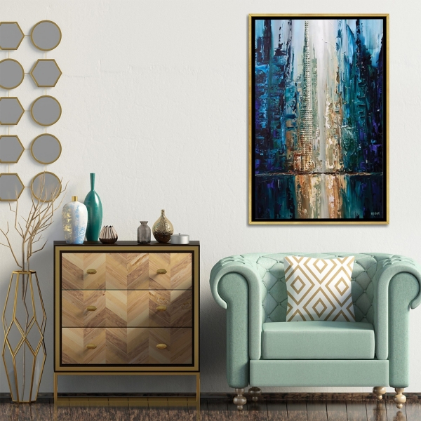 Infinite Reflection Abstract Canvas Framed Art | Kirklands Home