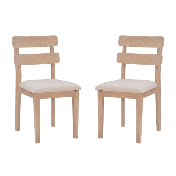 Natural Wood Slatted Back Dining Chairs, Set of 2 | Kirklands Home