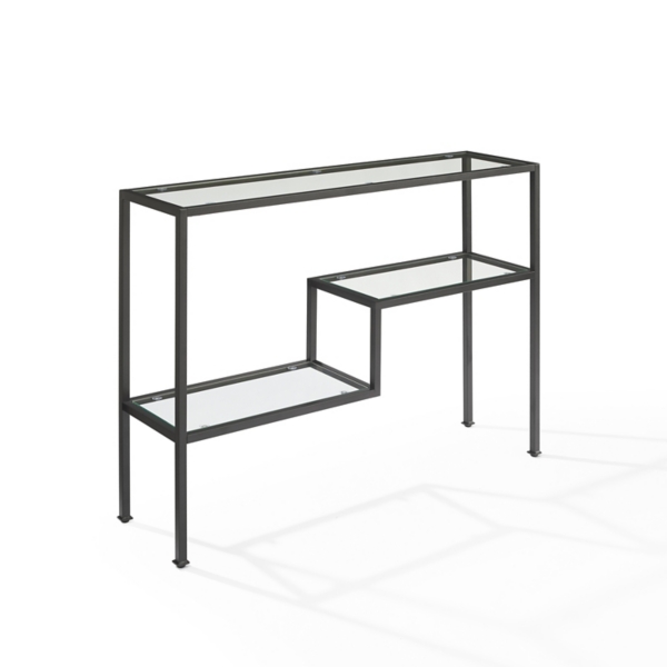 Matte Black Multi Level Console Table | Kirklands Home