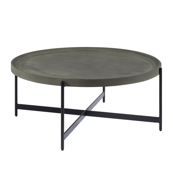 Concrete Round Tray Top Coffee Table Kirklands Home