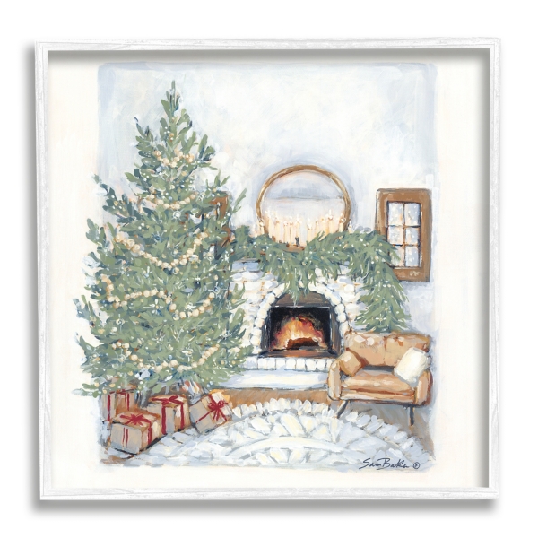 Christmas Fireplace Drawing