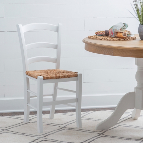 Kirklands White Wood Ladderback Dining Chairs, Set of 2 | Hamilton Place