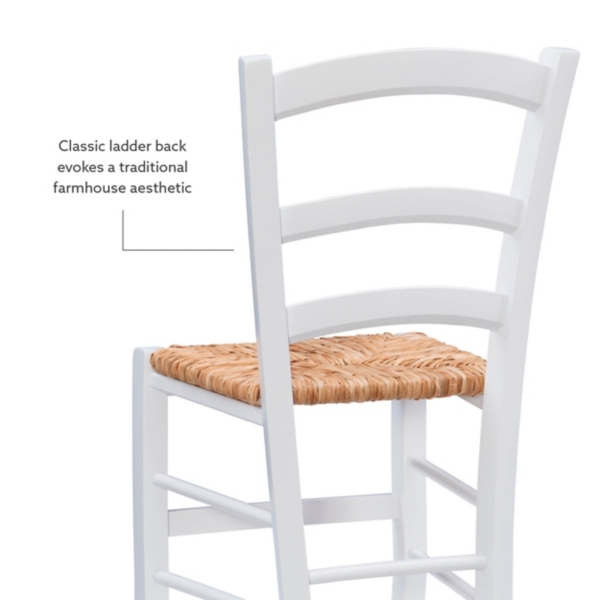 Kirklands White Wood Ladderback Dining Chairs, Set of 2 | Hamilton Place