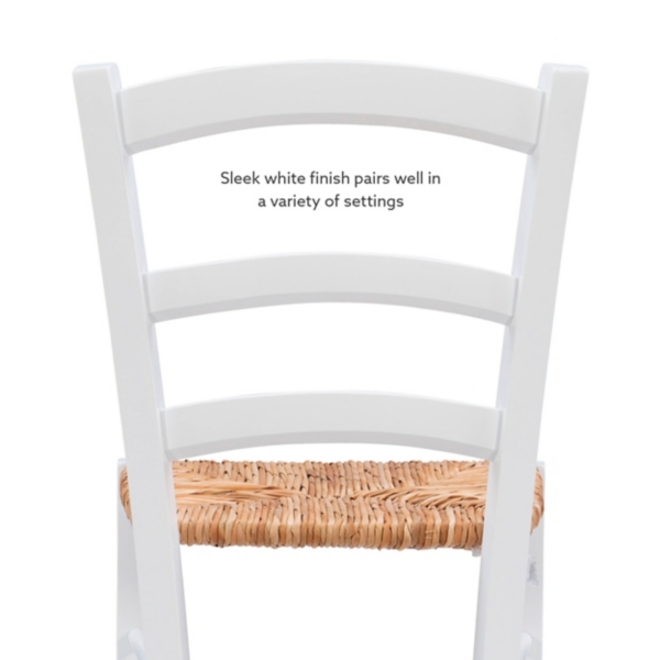 Kirklands White Wood Ladderback Dining Chairs, Set of 2 | Hamilton Place