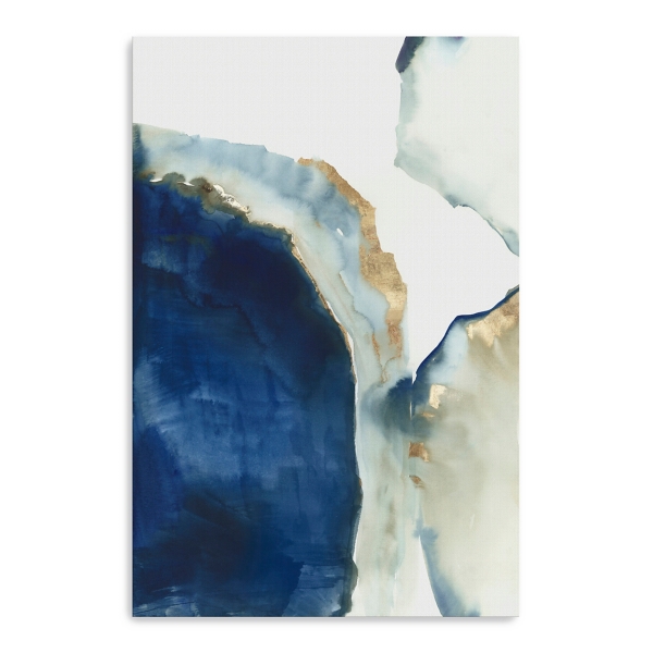 Shapes of Blue Watercolor Canvas Art Print | Kirklands Home
