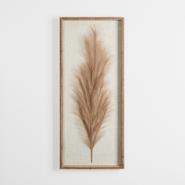 Faux Pampas Grass Beaded Frame Wall Plaque Kirklands Home