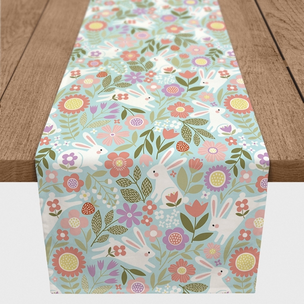 Bunnies and Blossoms Table Runner, 72 in. | Kirklands Home