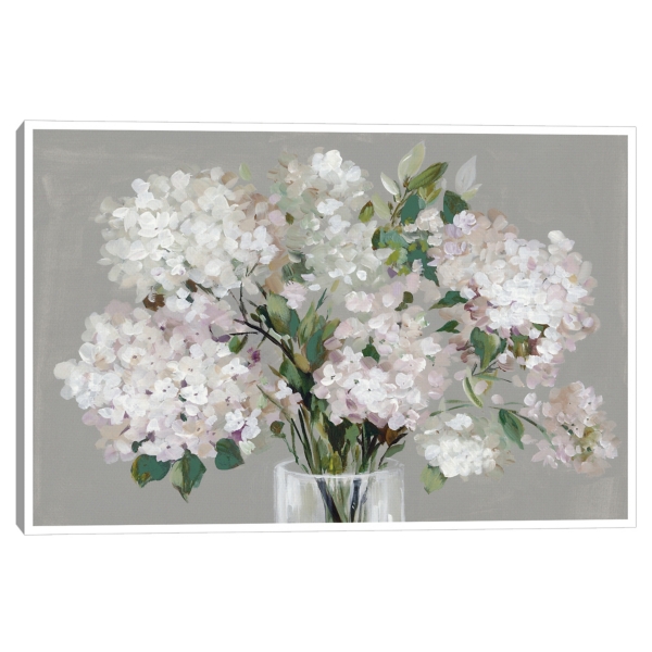 Blushing Hydrangeas Framed Canvas Art Print | Kirklands Home