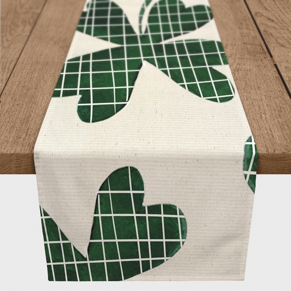 Large Plaid Clover Table Runner, 90 in. | Kirklands Home