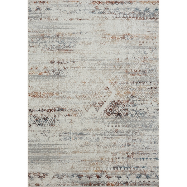 Ivory Distressed Medallion Washable Area Rug, 7x9 | Kirklands Home