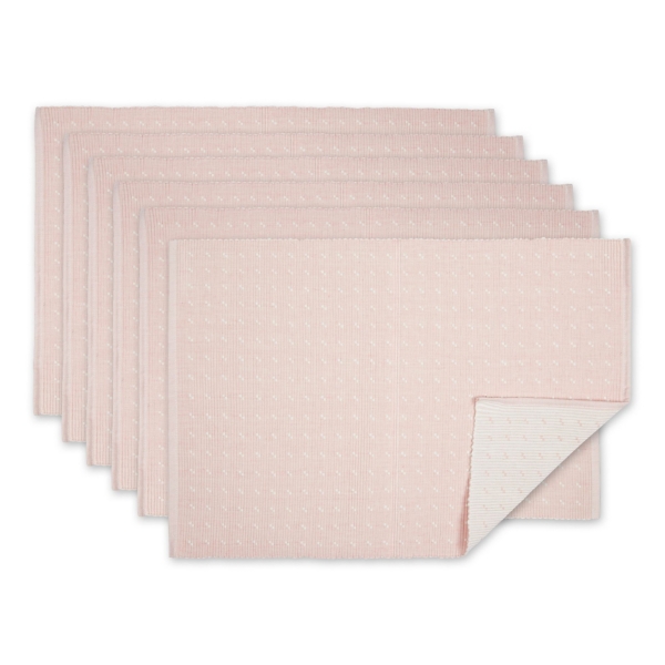 Pastel Rose Dobby Placemats, Set of 6 | Kirklands Home