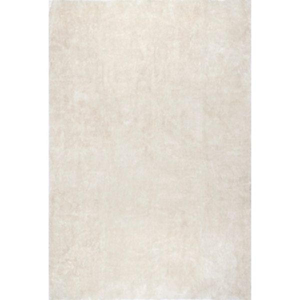 Whitlow Cream Shag Washable Area Rug, 5x8 | Kirklands Home
