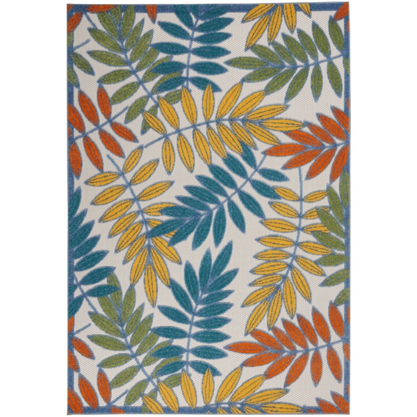 Multicolor Botanical Outdoor Area Rug, 6x9 | Kirklands Home