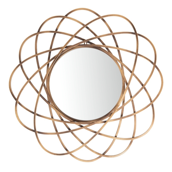 SAFAVIEH Sinsa Bronze Atomic Wall Mirror | Kirklands Home