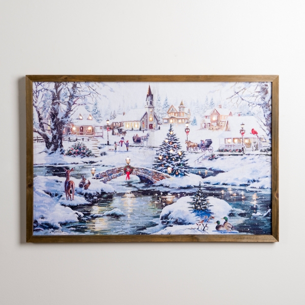 Snowy Village Scene