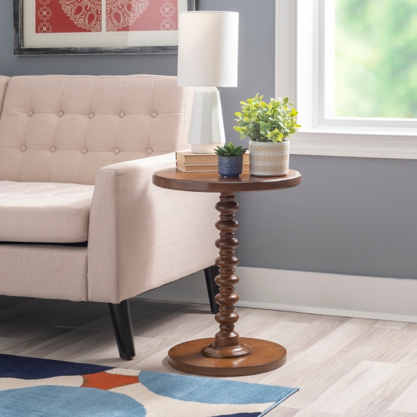 Brown Wood Spindle Side Table | Kirklands Home