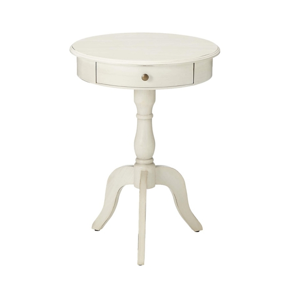 White pedestal accent table store