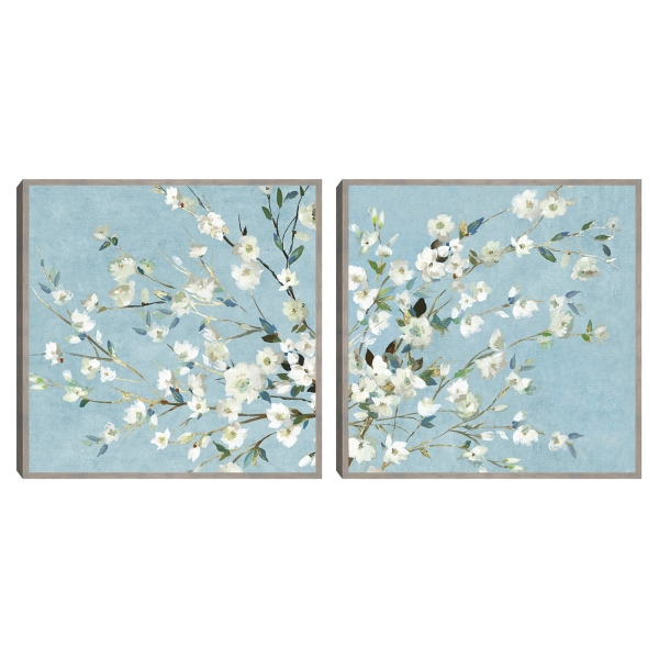 Blue Calore Framed Canvas Art Prints, Set of 2 | Kirklands Home