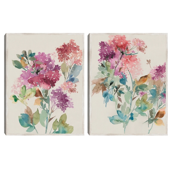 Sweet Hydrangea Framed Canvas Art Prints, Set of 2 | Kirklands Home