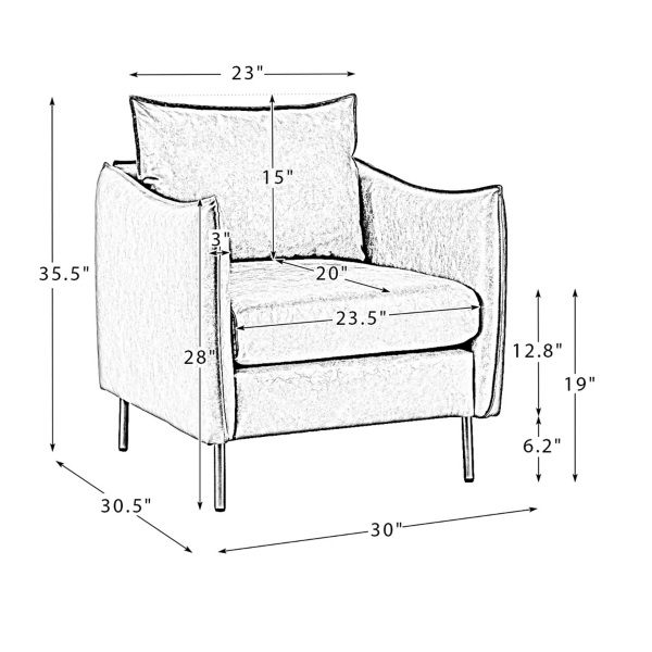 Kirklands Navy Flange Square Faux Leather Accent Chair | Hamilton Place