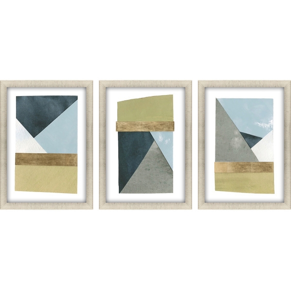 Abstract Mountain View Framed Art Prints, Set of 3 | Kirklands Home