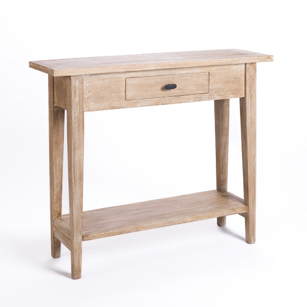 Kirklands Leo Natural Wood Console Table | Hamilton Place