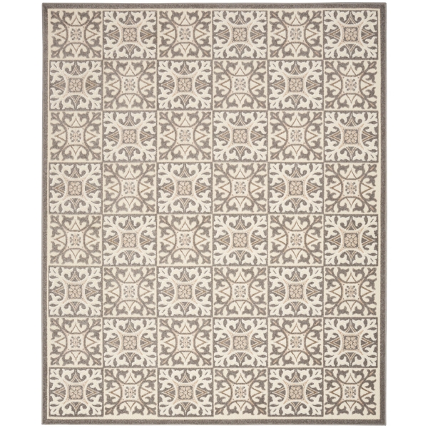 Aloha Ivory Geometric Indoor/Outdoor Rug, 7x10 | Kirklands Home
