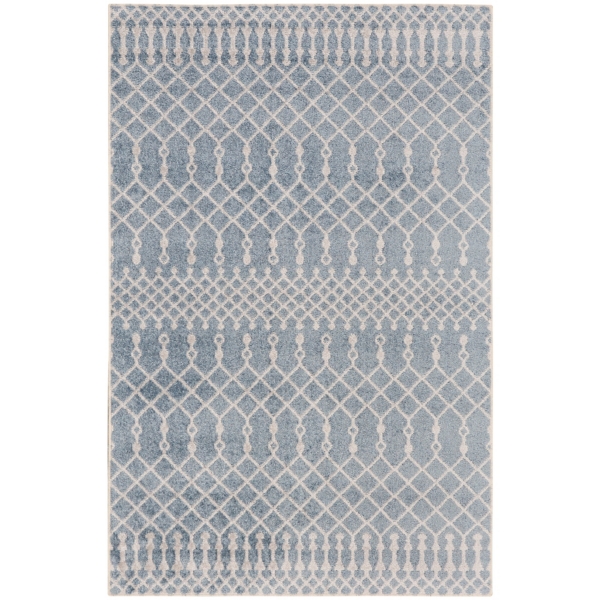 Light Blue Moroccan Washable Area Rug, 3x5 | Kirklands Home